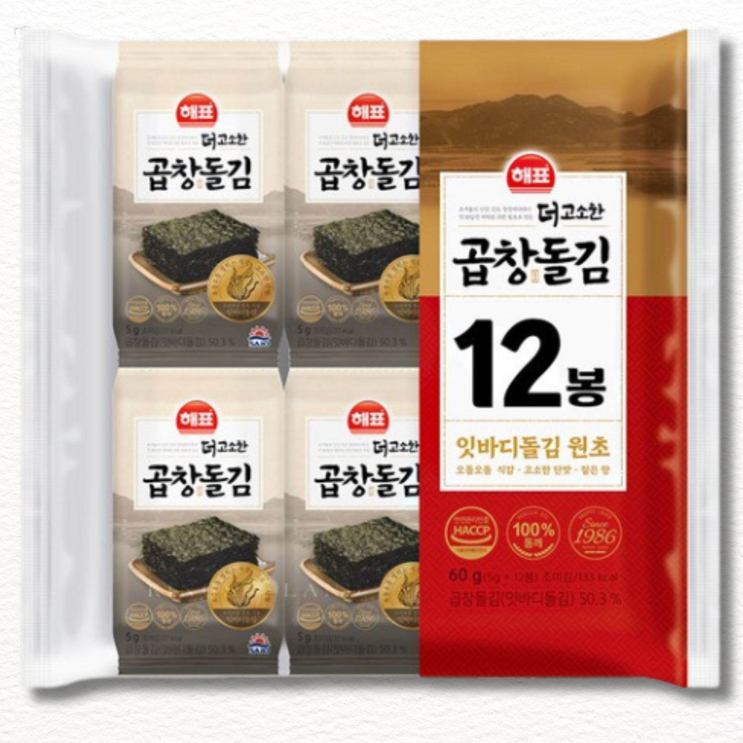 Haepyo Seasoned Laver – Korean Extra Crisp Seaweed 5g×12 (60g) | GMGP ...